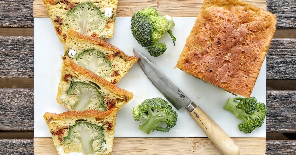 Cake brocoli feta et tomates confites | Recette Prince de Bretagne