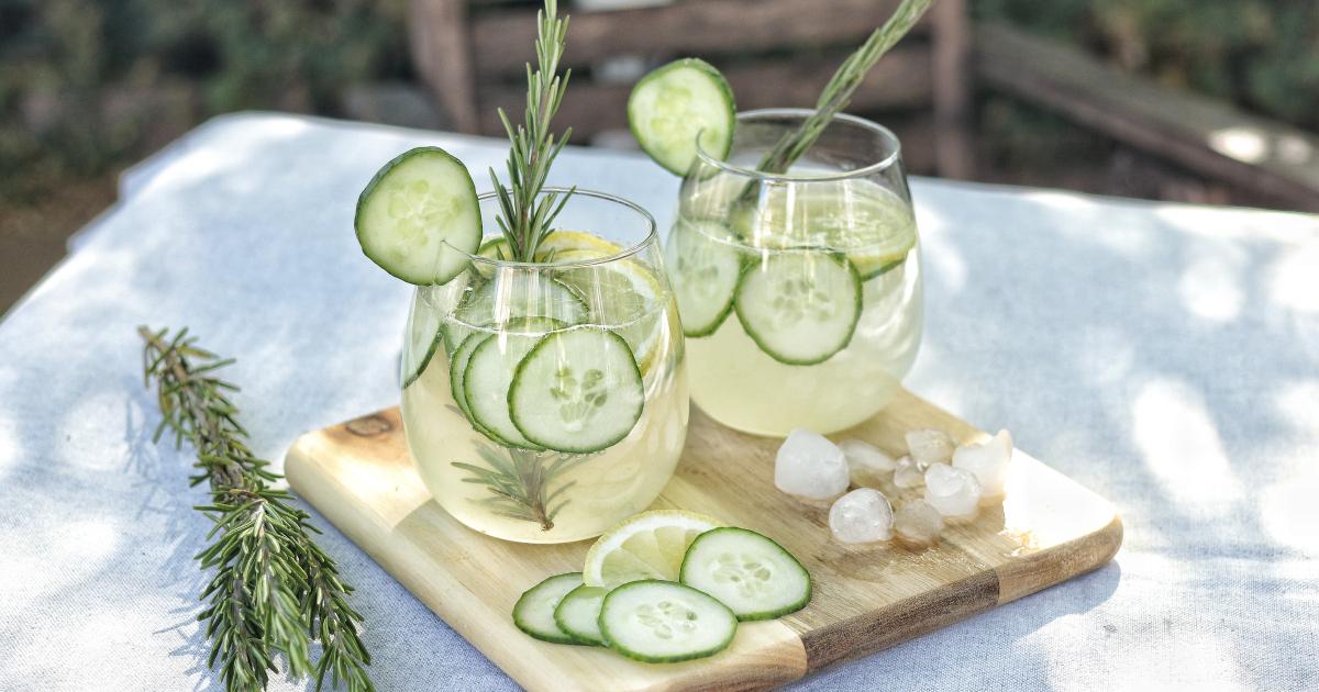 Limonade au concombre citron et romarin | Recette Prince de Bretagne