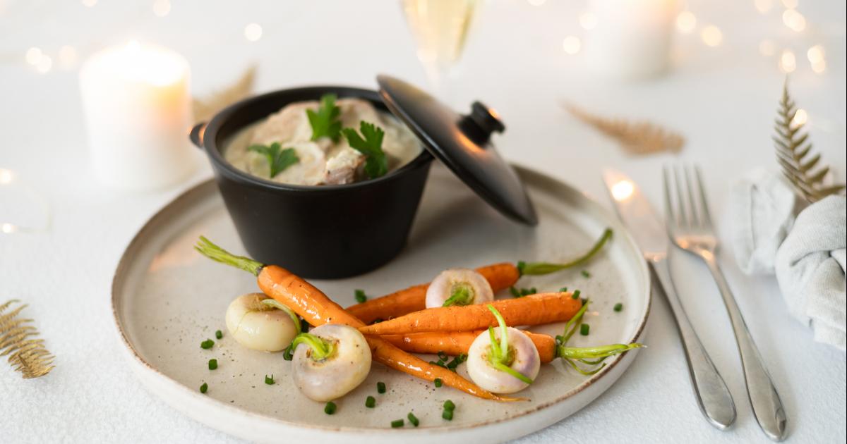 Mini légumes glacés et filet mignon au cidre | Recette Prince de Bretagne