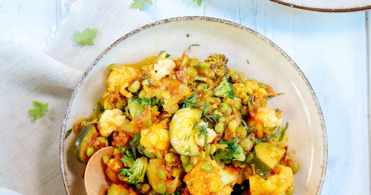 Dhal de pois cassés et légumes | Recette Prince de Bretagne