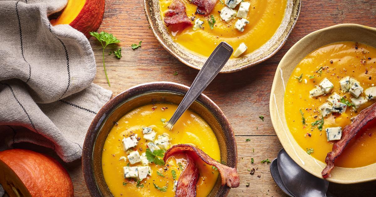 Velouté de potimarron au bleu et bacon grillé | Prince de Bretagne